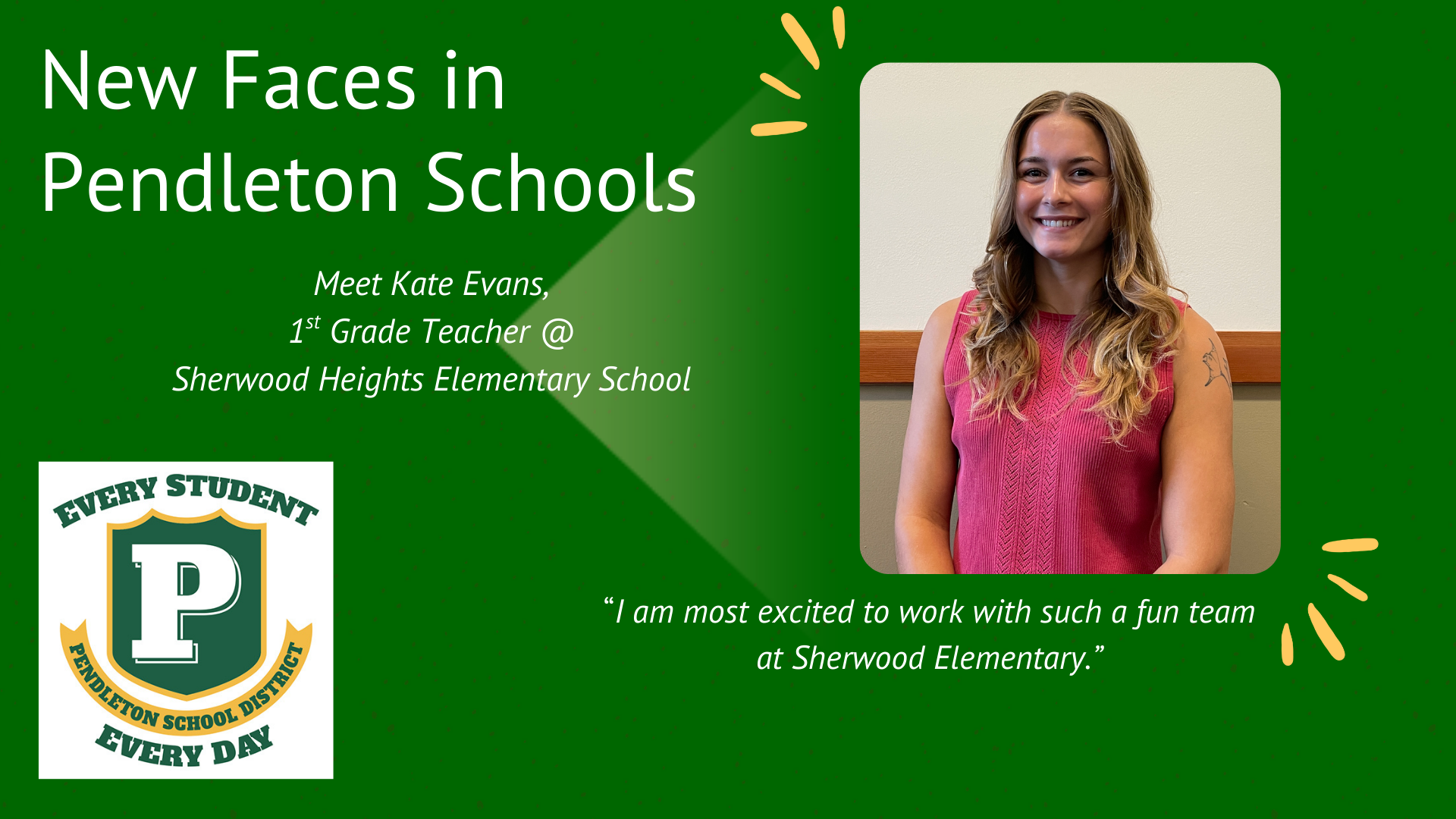 Welcome to PSD - Kate Evans - Pendleton School District